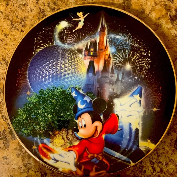 Disney | Art | Disney Plate With Fantasia Mickey | Poshmark